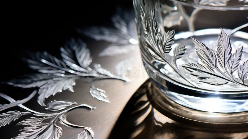 Empty Water Glass Illustration Etchings Surface Stock Illustrations – 2 ...