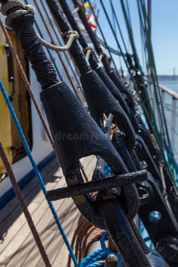 Details Equipment of Ship on Deck Stock Photo - Image of nautical ...