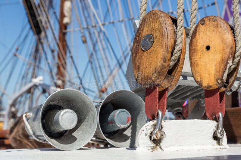 Details Equipment Of Ship On Deck Stock Photo - Image of transportation ...