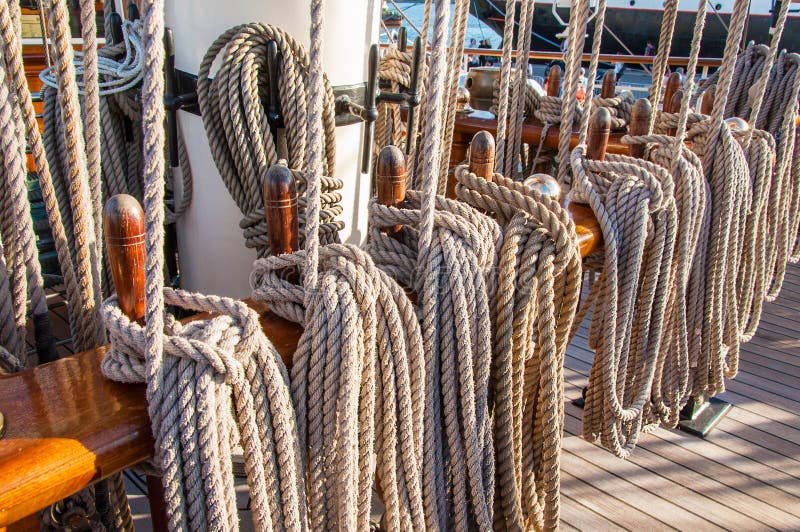 Sailing Vessel Ropes Rigging Stock Image - Image of cable, mast: 110092373