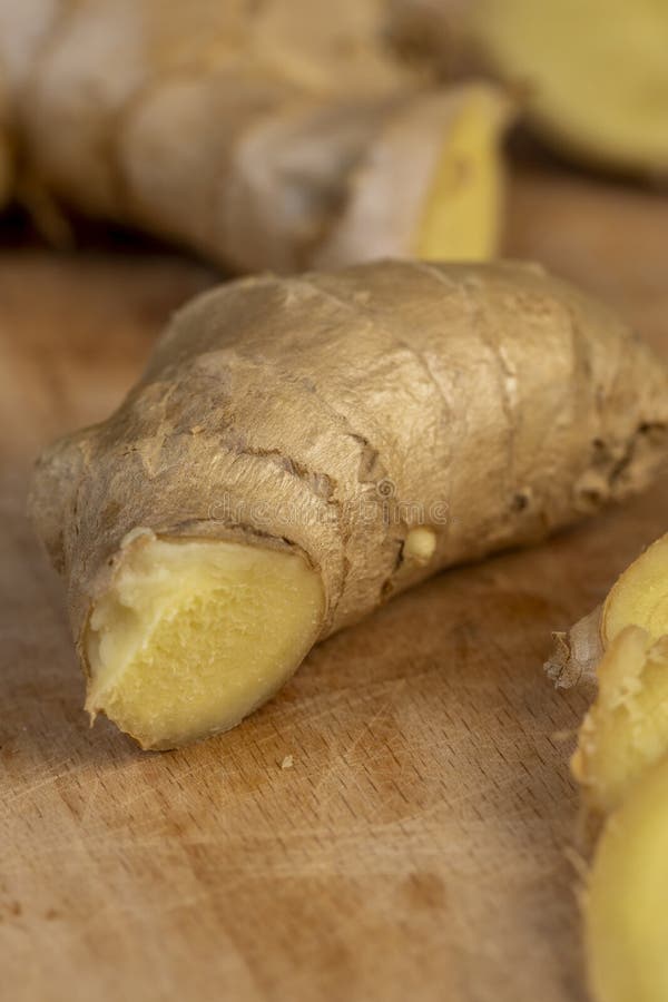Details of the Ginger Root Used in Cooking Sliced into Pieces Stock ...