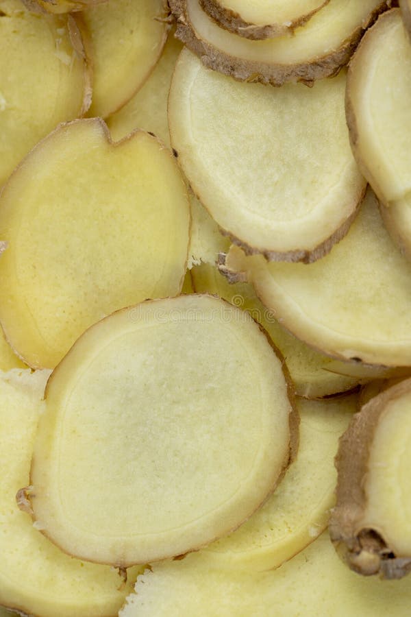 Details of the Ginger Root Used in Cooking Sliced into Pieces Stock ...