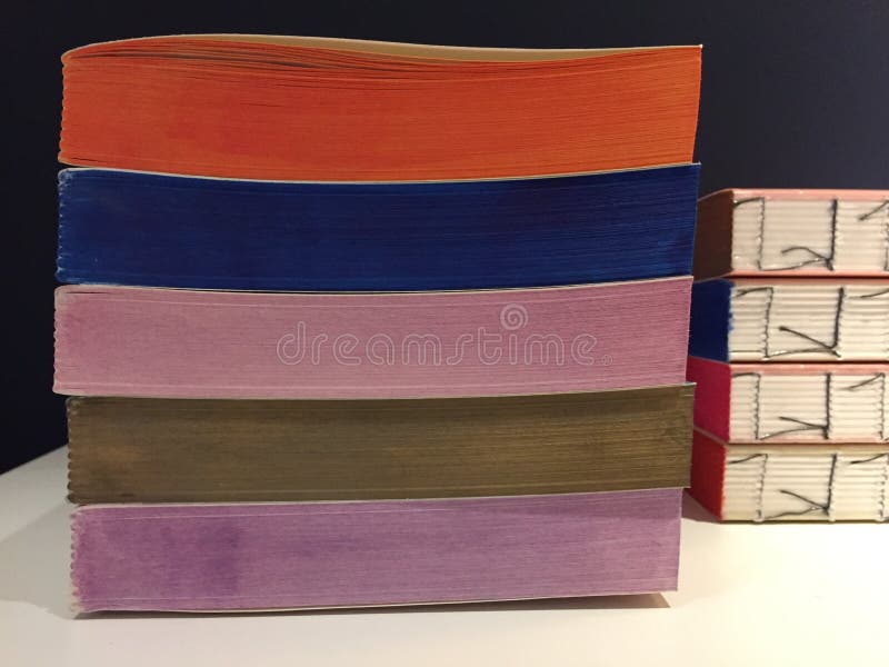 Details of Handmade Books of Different Multi Colored Papers. Notebooks ...