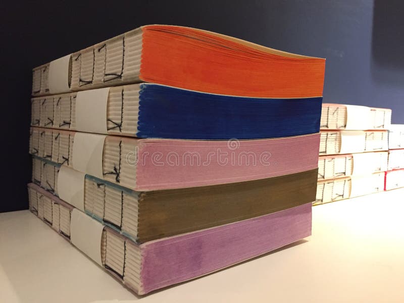 Details of Handmade Books of Different Multi Colored Papers. Notebooks ...