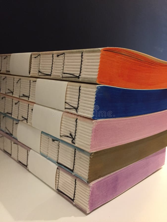 Details of Handmade Books of Different Multi Colored Papers. Notebooks ...