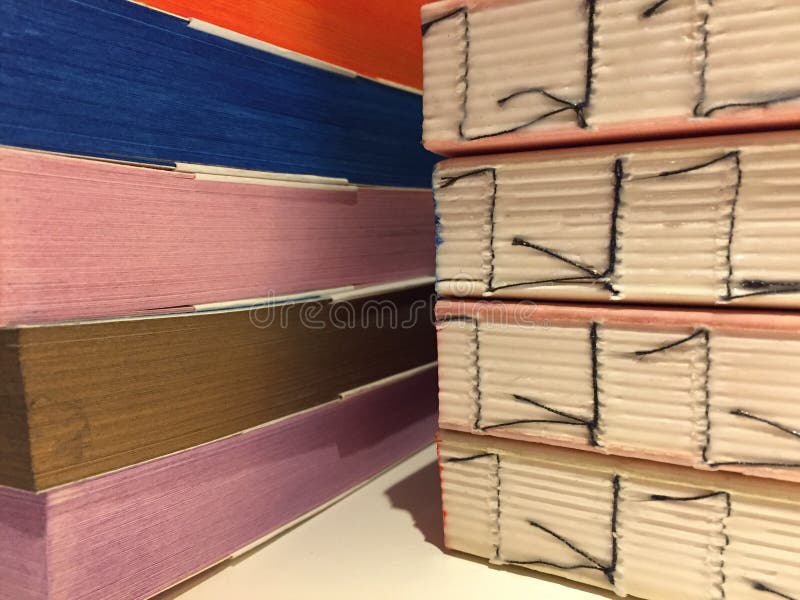 Details of Handmade Books of Different Multi Colored Papers. Notebooks ...