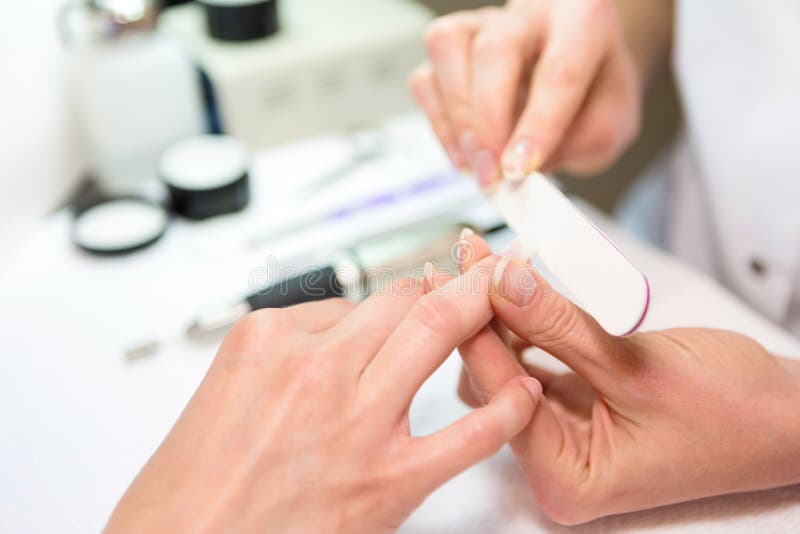 Details of Hands during a Manicure in High Definition Stock Photo ...