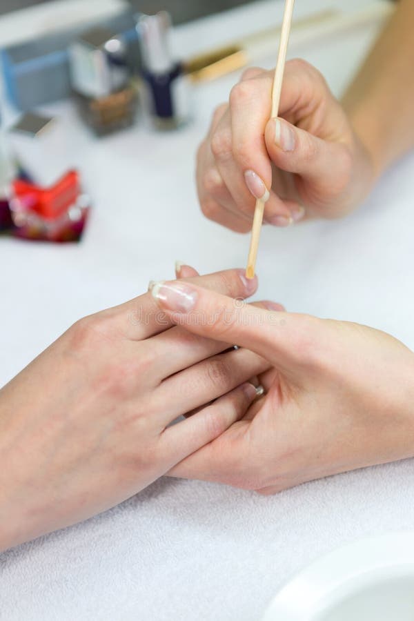 Details of Hands during a Manicure in High Definition Stock Image ...