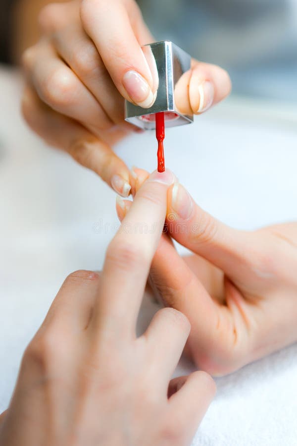 Details of Hands during a Manicure in High Definition Stock Image ...