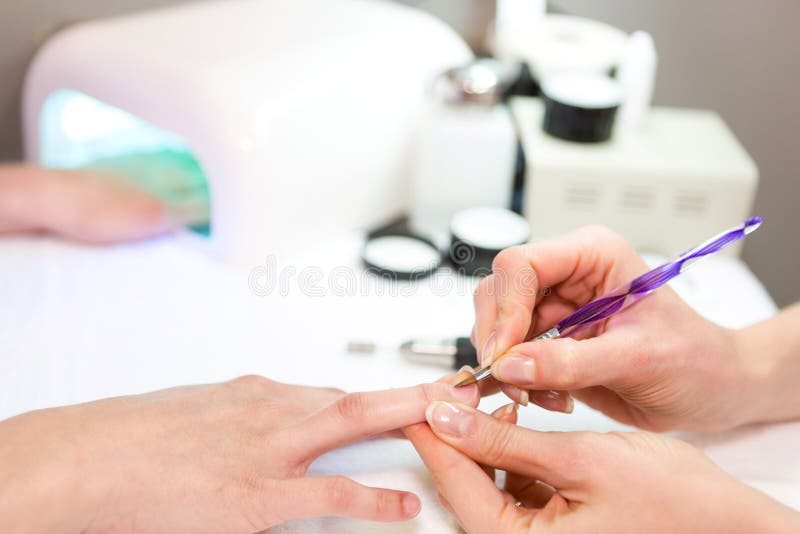 Details of Hands during a Manicure in High Definition Stock Photo ...