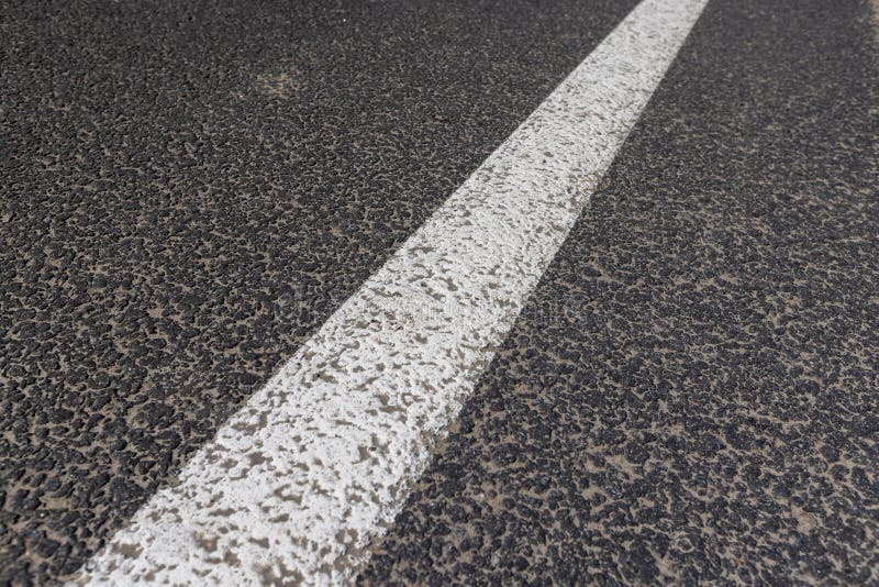 Details of a Highway with a White Painted Line Stock Image - Image of ...
