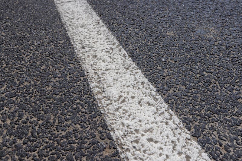Details of a Highway with a White Painted Line Stock Image - Image of ...