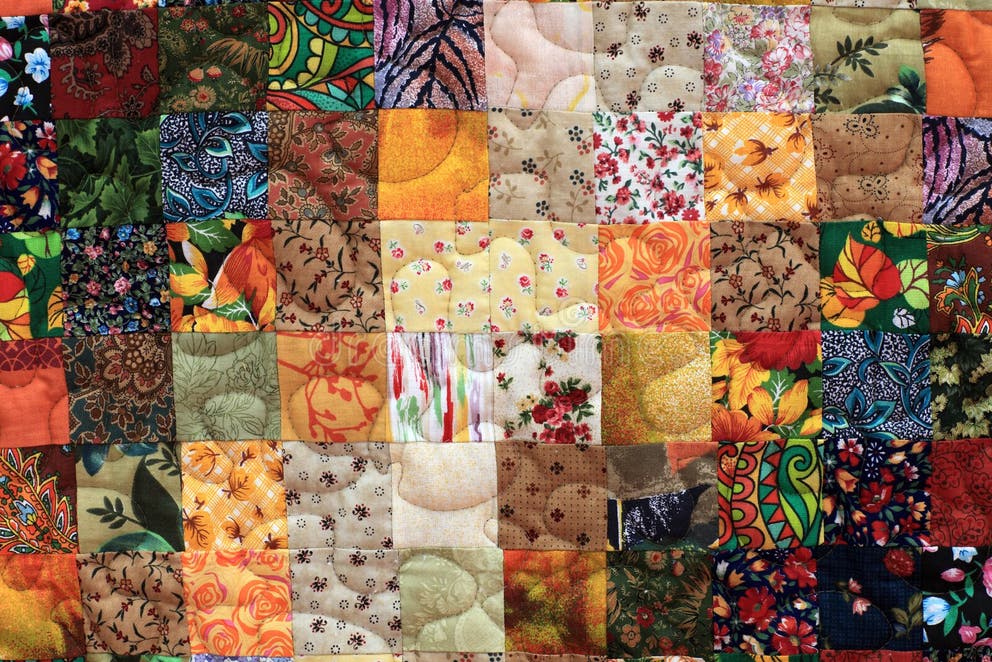 Details of Homemade Patchwork Stock Photo - Image of decor, cotton ...
