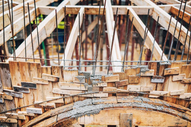 Monastery Construction Site, Architecture Arch Dome Wooden Frame Stock ...
