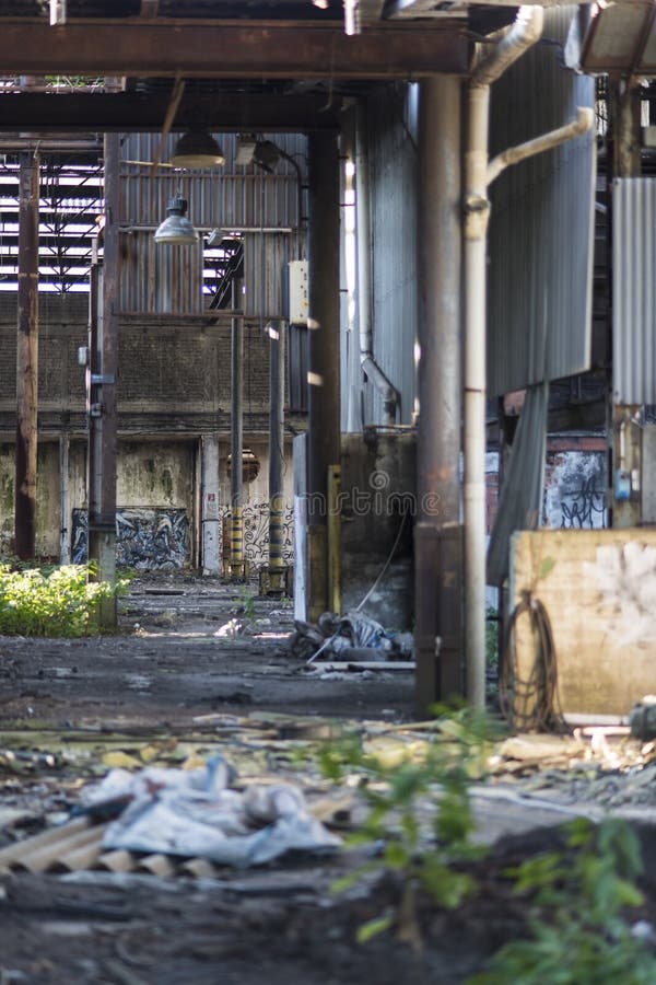 Details of an Old Abandoned Factory Stock Image - Image of factory ...