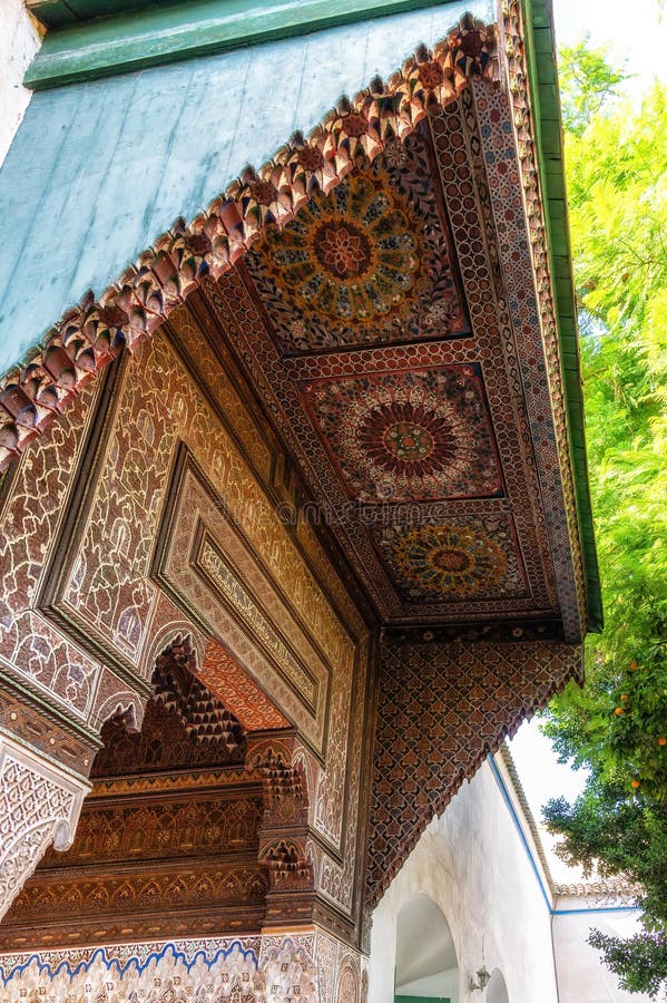 Details of Interior of Bahia Palace in Marrakesh Morocco Stock Photo ...