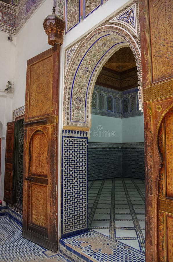 Details of Interior of El Bahia Palace, Marrakech, Morocco Editorial ...