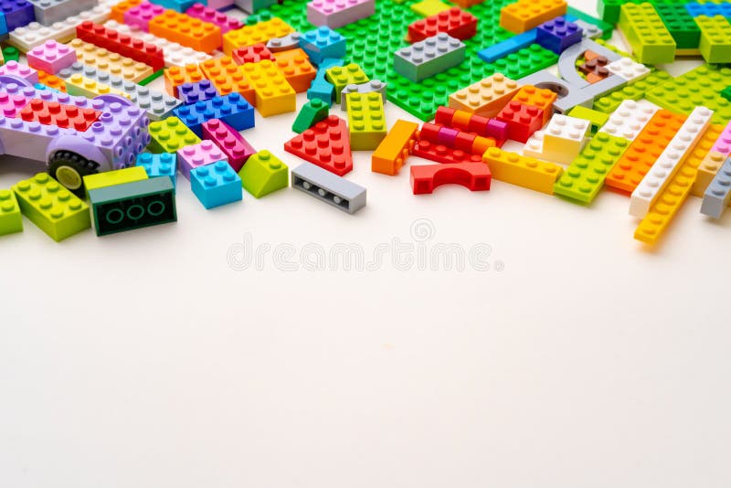 Details of Kids Plastic Constructor on White Background Stock Photo ...