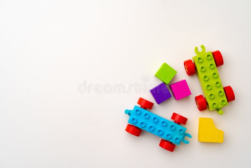 Details of Kids Plastic Constructor on White Background Stock Photo ...
