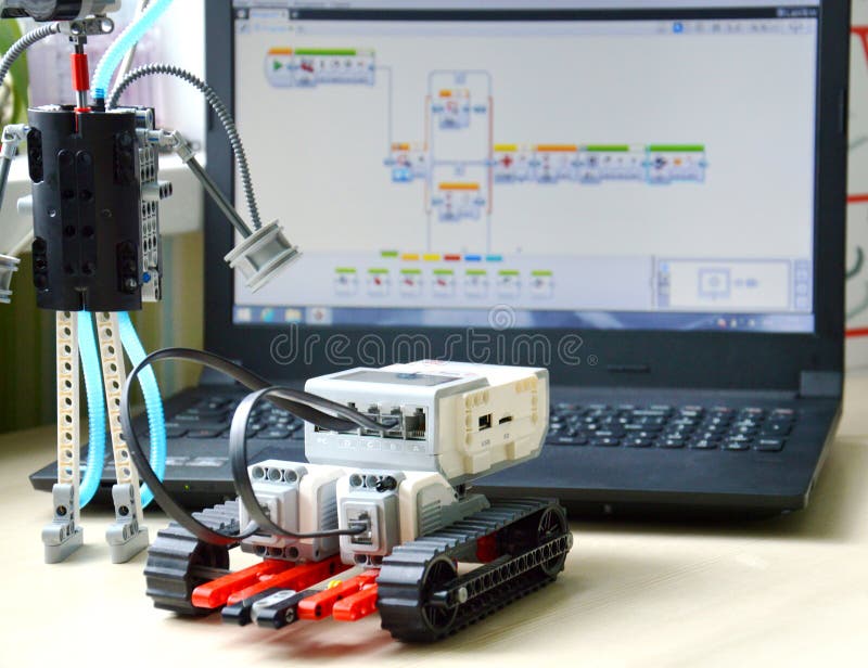 Details of the Kit for Robotics Stock Image - Image of circle, model ...