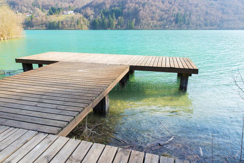 Lake Barcis Italy, Spectacular Landscape with Background Mountains and ...