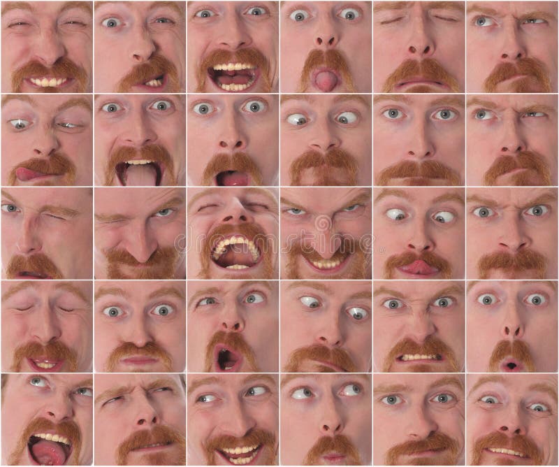 Details of Large Facial Expressions Stock Photo - Image of face ...