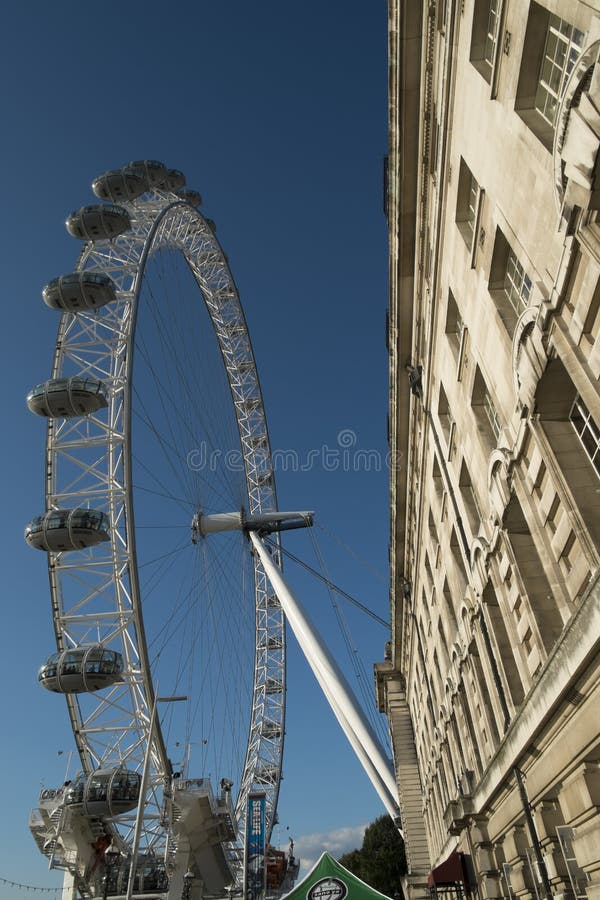 Details of the London Eye editorial stock image. Image of attraction ...