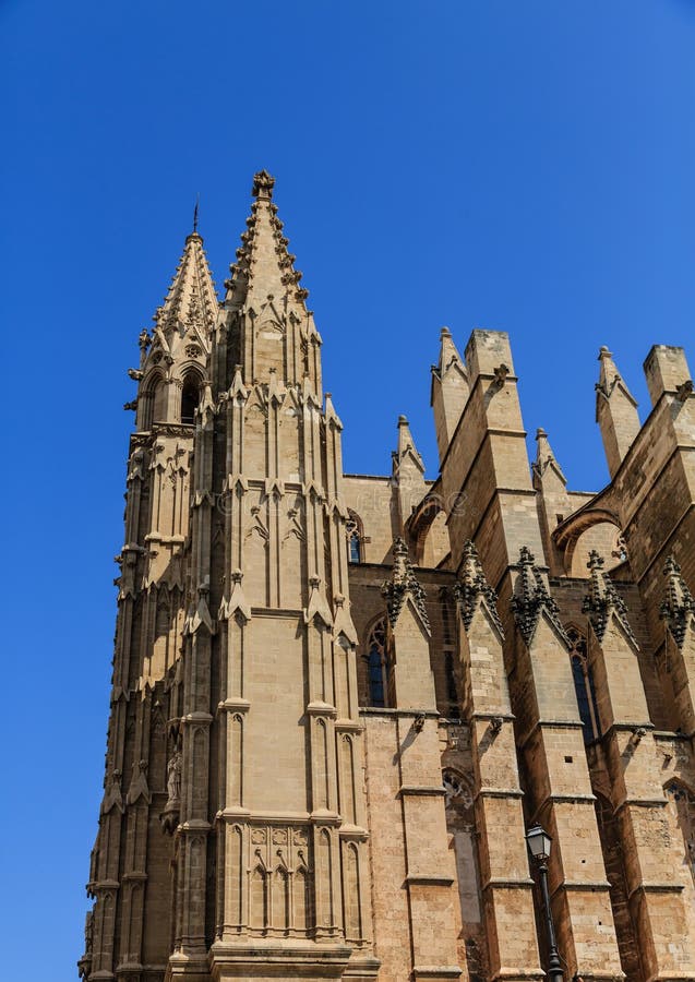 Details on Massive Mallorca Church Stock Photo - Image of religion ...