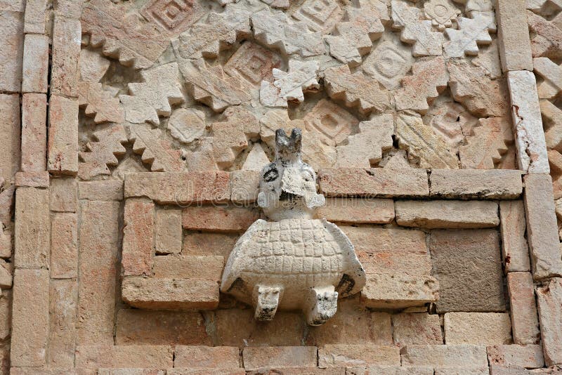 Details of Mayan Puuc Architecture Style - Uxmal, Mexico. Stock Image ...