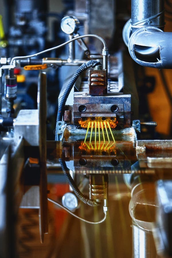 Machine with Reflection in Water Stock Photo - Image of hands ...