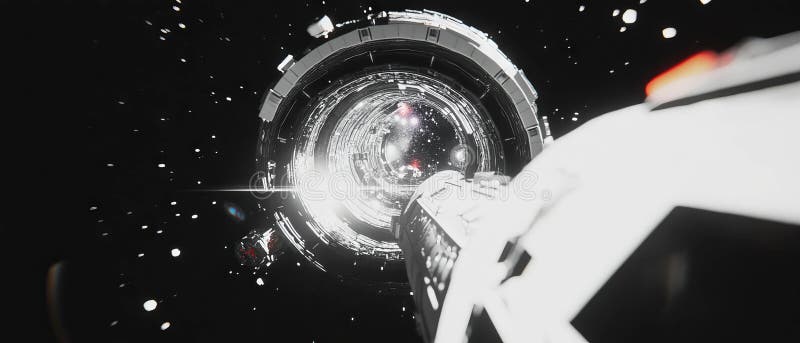 Details of Metallic Panels and Textures on a Space Station Hull in a ...