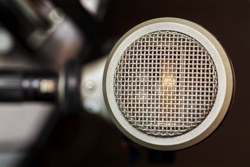 Details of Microphone Surface Stock Photo - Image of audio, broadcast ...