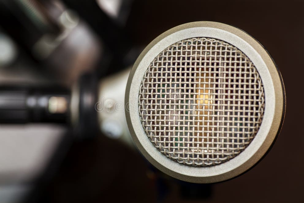 Details of Microphone Surface Stock Photo - Image of audio, broadcast ...