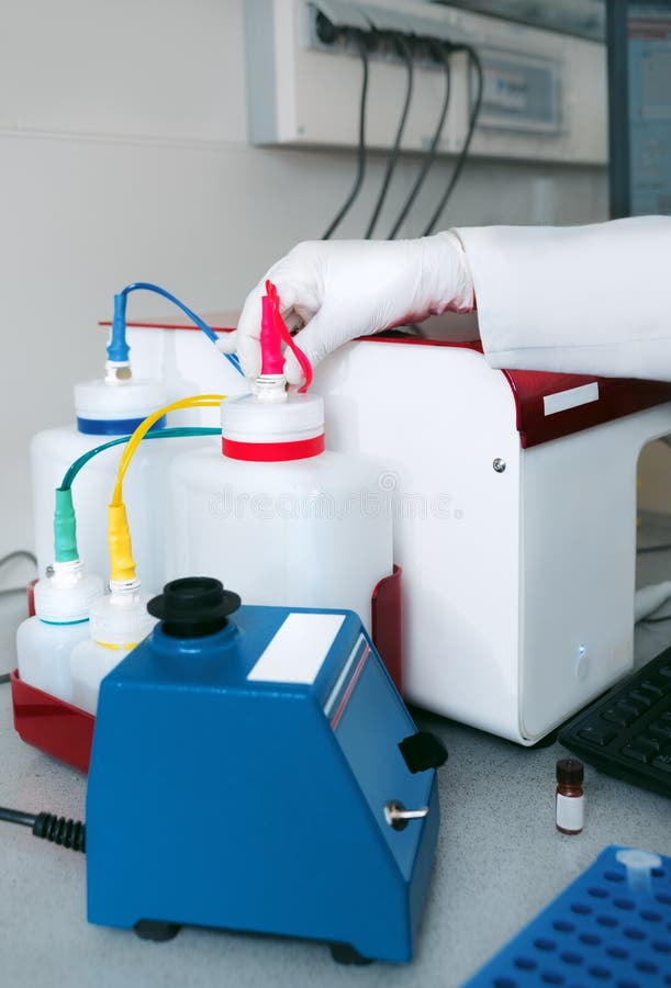 Details of Modern Biological Laboratory Stock Photo - Image of colorful ...