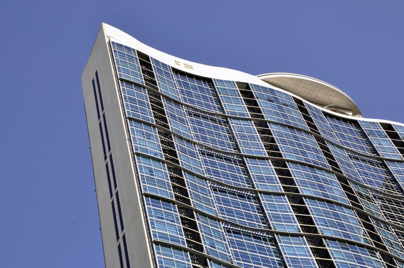 Modern Building with Curved Facade Stock Image - Image of building ...