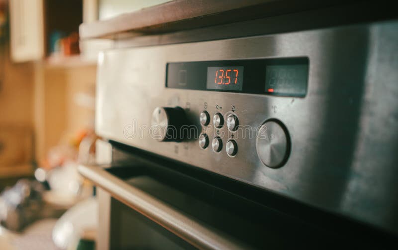Details of a Modern Oven in the Kitchen Stock Image - Image of ...