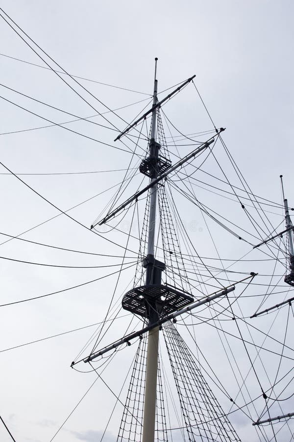 Details Of Modern Sail Modern Ship Masts Stock Image - Image of sunrise ...
