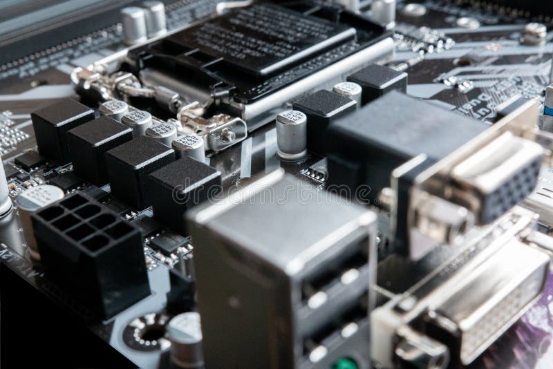 Details on the Motherboard of a Personal Computer Stock Image - Image ...