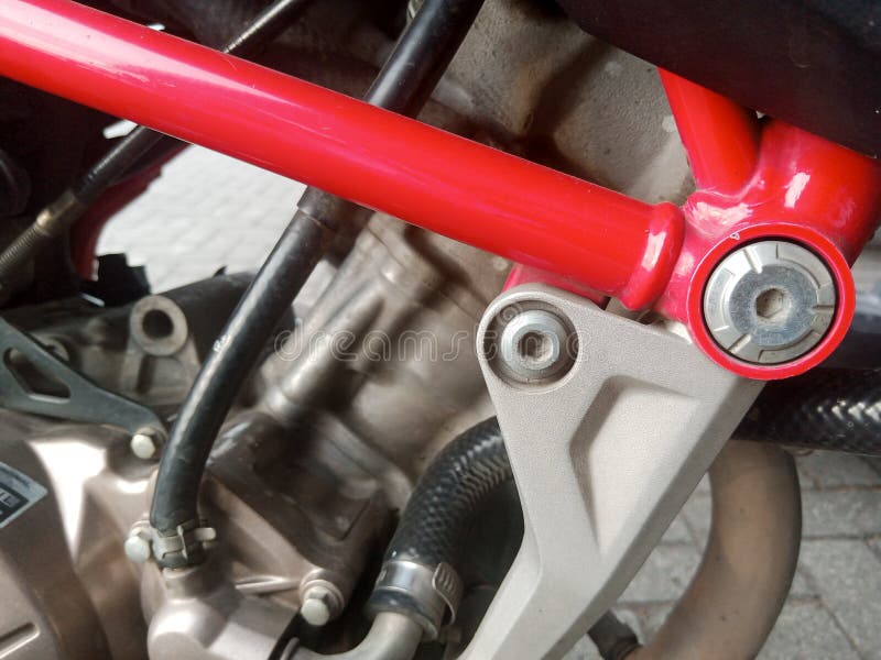 Details of a Motorcycle Engine and Frame Stock Photo - Image of sport ...