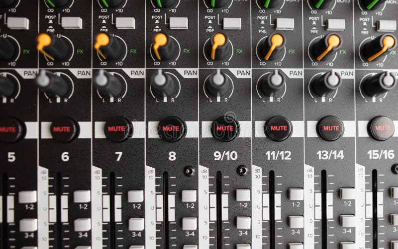 Details on the Music Console. Stock Photo - Image of music, detail ...