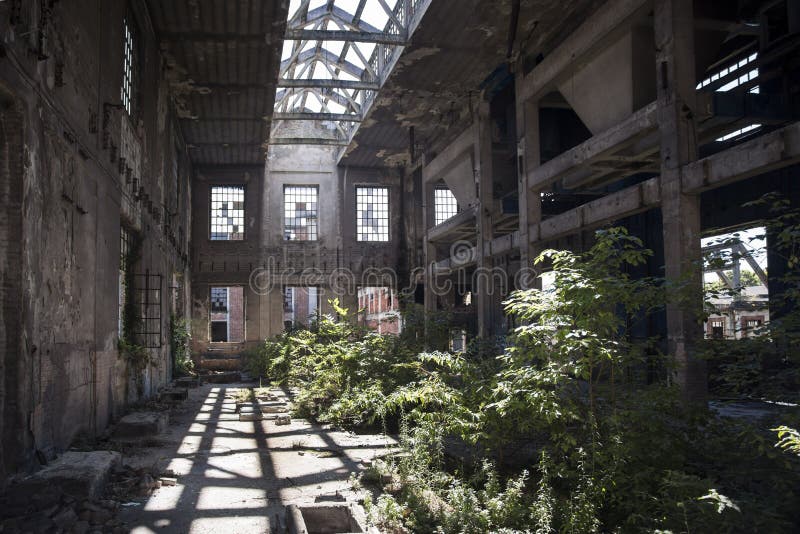 Details of an Old Abandoned Factory Stock Photo - Image of history ...