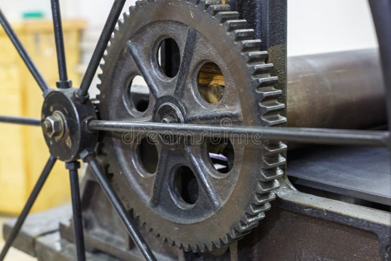 Details of Old Ancient Machine for Making Engravings Stock Image ...