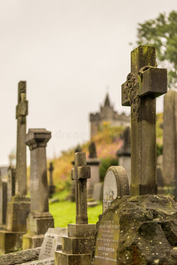 Details of Old Gothic Cemetery, Scotland Stock Photo - Image of house ...