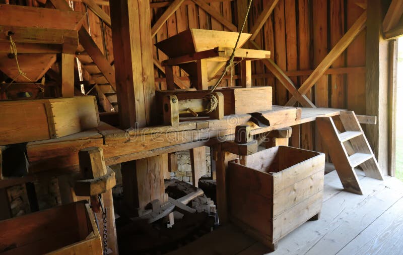 Details of old mill stock image. Image of frame, brown - 77202717