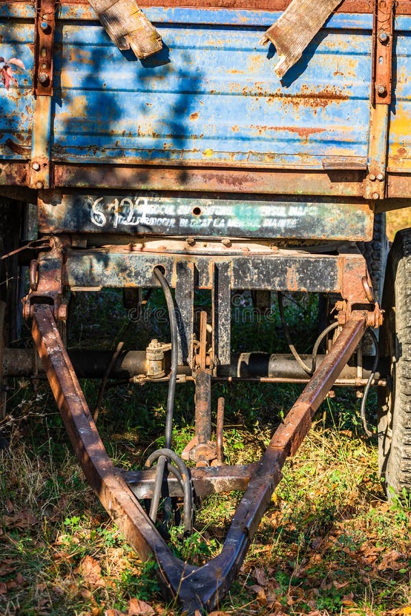 Details of an Old and Rusty Tractor Trailer, Abandoned Trailer of a ...