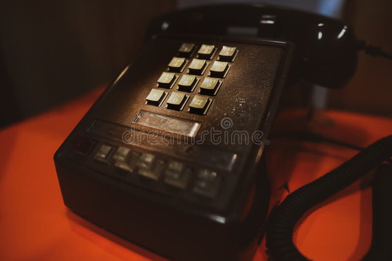 Details with an Old School, Retro/vintage Style Telephone Stock Photo ...