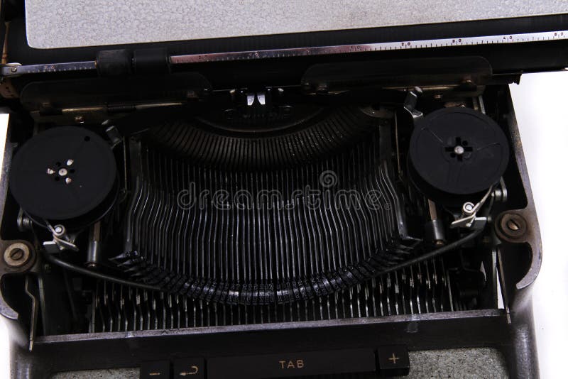 Details of Old Typing Machine Stock Photo - Image of machine, alphabet ...