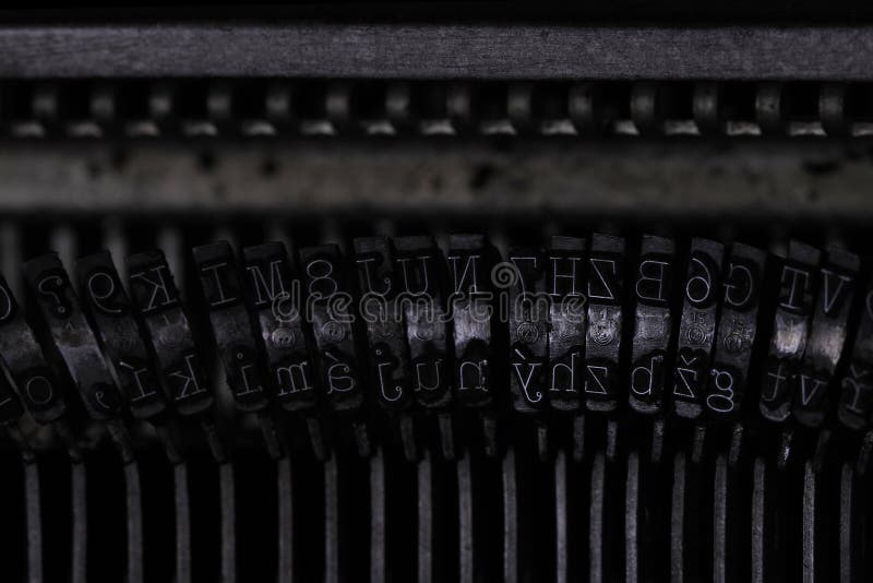 Details of Old Typing Machine Stock Image - Image of journalist, writer ...
