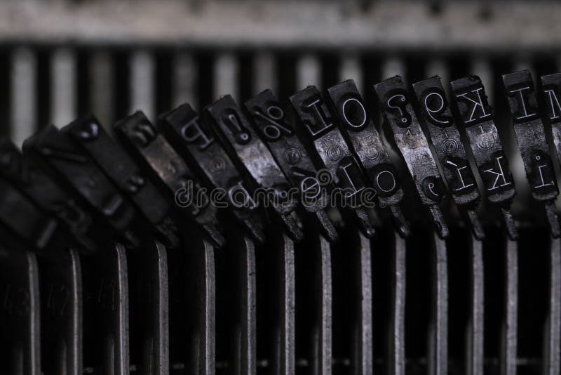 Details of Old Typing Machine Stock Photo - Image of journalist, retro ...