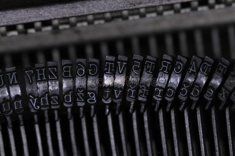 Details of Old Typing Machine Stock Image - Image of detail, writer ...